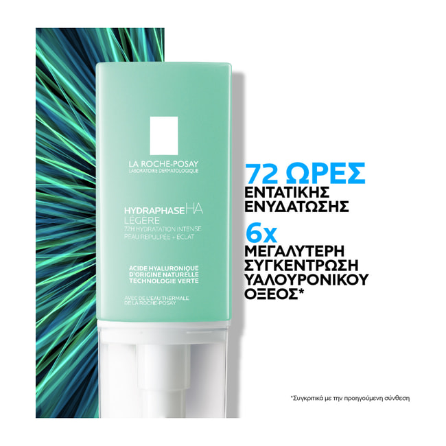 LA ROCHE-POSAY Hydrphase HA Light Face Cream for 72 Hours of Intensive ...